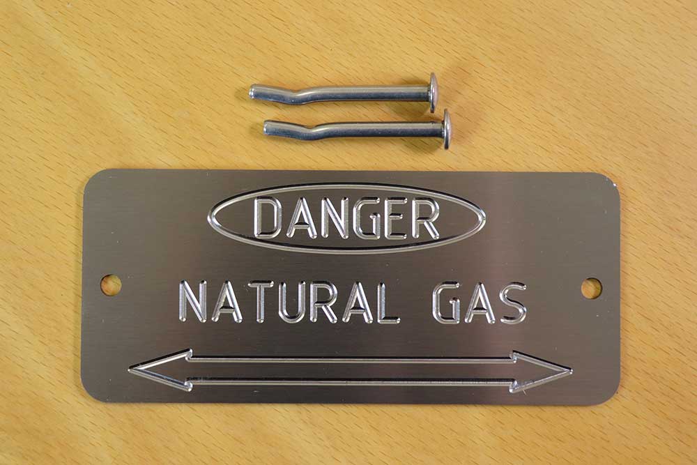 Natural Gas Pipe Labels / Markers - Stainless plates for easy ...