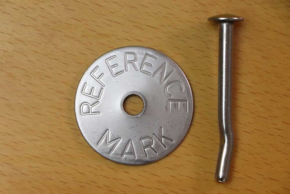 Reference Marker - Stainless steel tags - Boundary / Survey markers