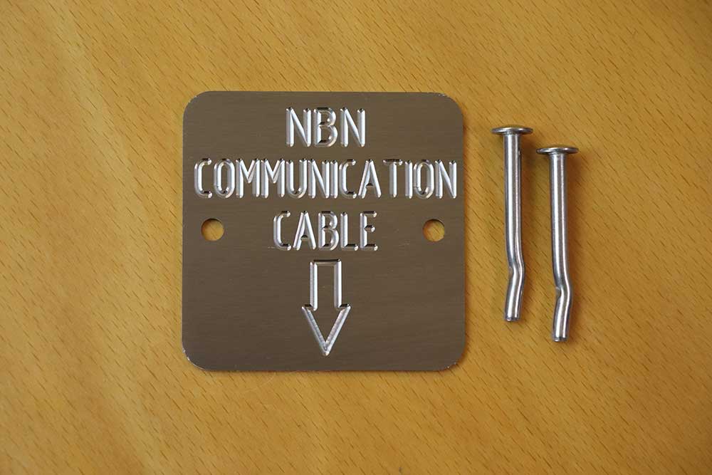 NBN Cable Stainless Markers - NBN Communication Cable - with ...