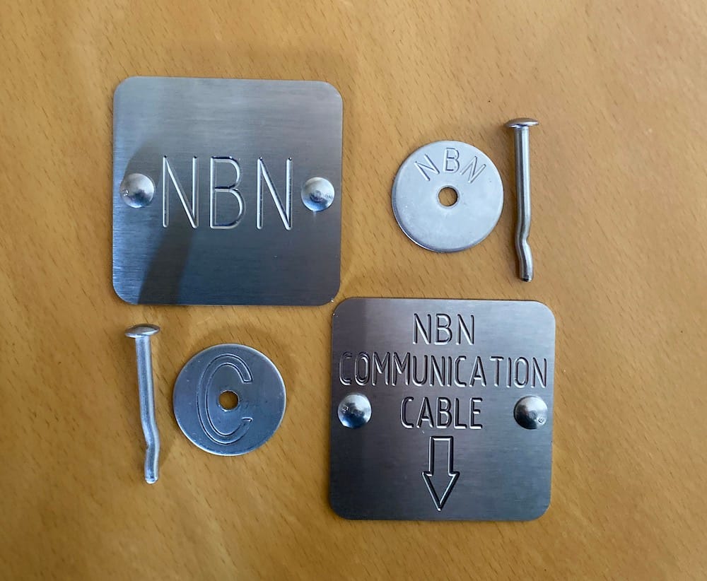 NBN Cable Stainless Markers - NBN Communication Cable - with ...